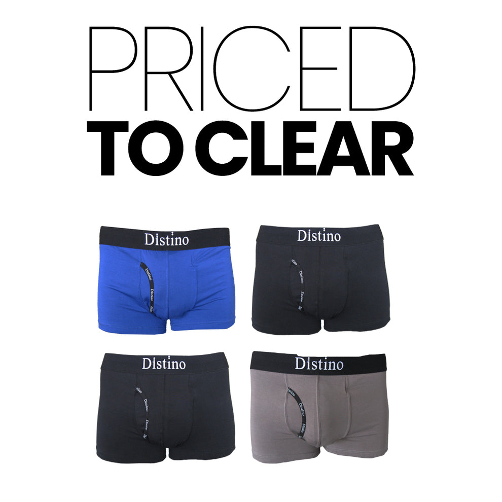 Men's Bamboo Boxer Briefs / Trunks - (4 Pack Deal) - Clearance Stock ...
